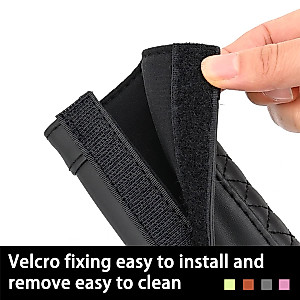 zipelo 2PCS Car Seat Belt Cover, Soft Shoulder Strap Covers Harness Pads, Safety Leather Seatbelt Comfort Driving Cushion Protect Your Neck and Shoulder Universal for Truck, Car, SUV (Black/Orange)