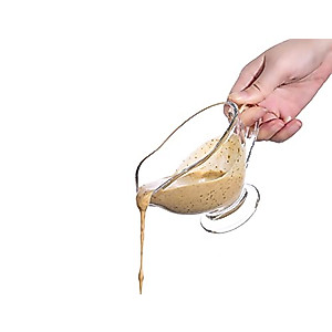 Crystal Gravy Boat - Pack of 2 - Gravy Server Sauce Boat - gravy saucer perfect party decorations dinner