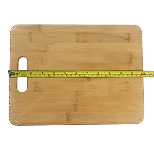 (Set of 12) 12"X9" Bulk Plain Bamboo Cutting Board | For Customized, Personalized Engraving Gifts | Wholesale Premium Chopping Board (With Handle)