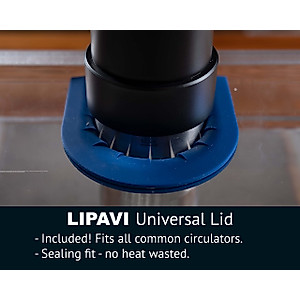 LIPAVI Sous Vide System Model NXC10-UNIR - with C10 Container, N10X Rack and an Universal lid - fits virtually any sous vide machine up to 2.755 inches (70mm) in diameter