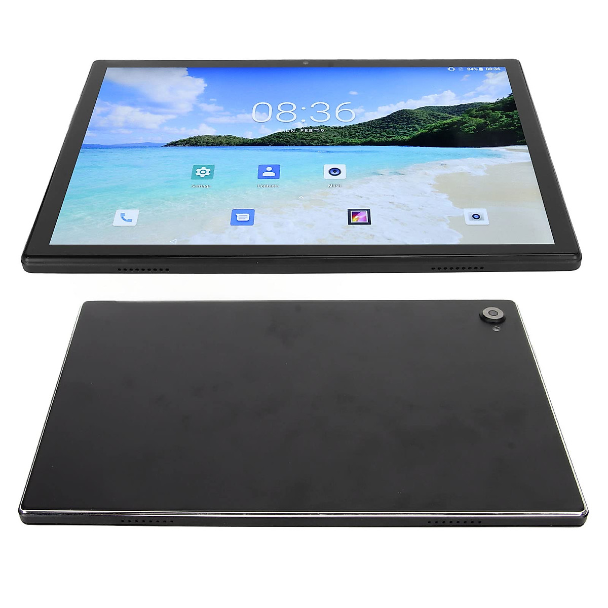 DAUERHAFT Tablet PC, 5GWIFI 8GB RAM 256GB ROM Stereo Dual Speakers Black 10.1 Inch Smart Tablet Fast Charging 2 in 1 for Office (US Plug)