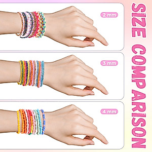 Funtopia 3mm 21600pcs Seed Beads for Jewelry Making, 60 Colors Small Glass Beads for Bracelets, Friendship Bracelet Kit with Alphabet Letter Beads, Evil Eye Beads for DIY, Art and Craft