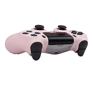 RALAN Pink Controller Skins for PS4, Silicone Controller Cover Skin Protector Compatible with PS4 Slim/PS4 Pro Controller (Pink Pro Thumb Grip x 6,Skull Cap Grip x 2)(Camouflage Pink+White Pink
