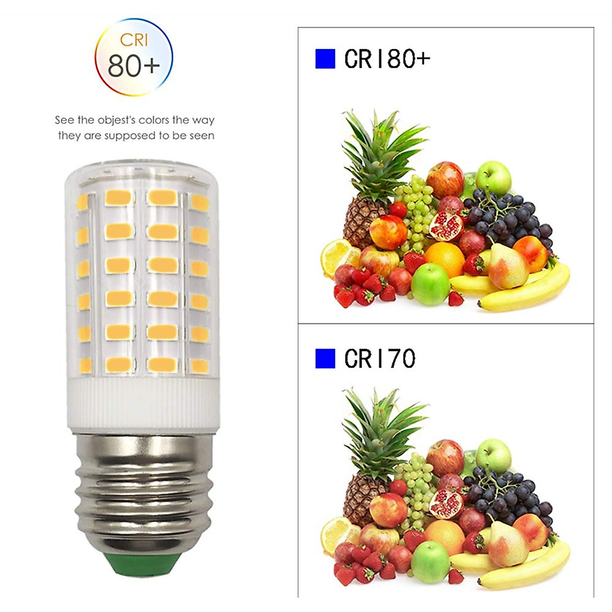 E26 LED Light Bulbs 10W (100W Halogen Equivalent) E26/E27 Medium Socket Base Warm White 3000K LED Corn Light for Ceiling Fan Chandelier Pendant Light,66 LED 5730 SMD,Not Dimmable,Pack of 3