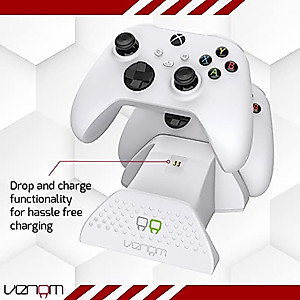 Venom Twin Charging Dock with 2 x Rechargeable Battery Packs - White