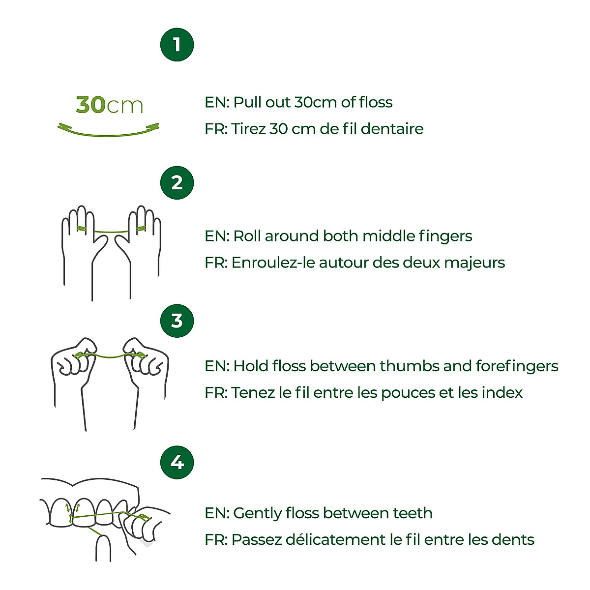 Vegan Refill Dental Floss | Refillable Tooth Floss | Candelilla Wax | Plastic Free Dental Tape | Zero Waste Floss | Eco Floss | Mint | 2 x 55 Yards | Bambaw