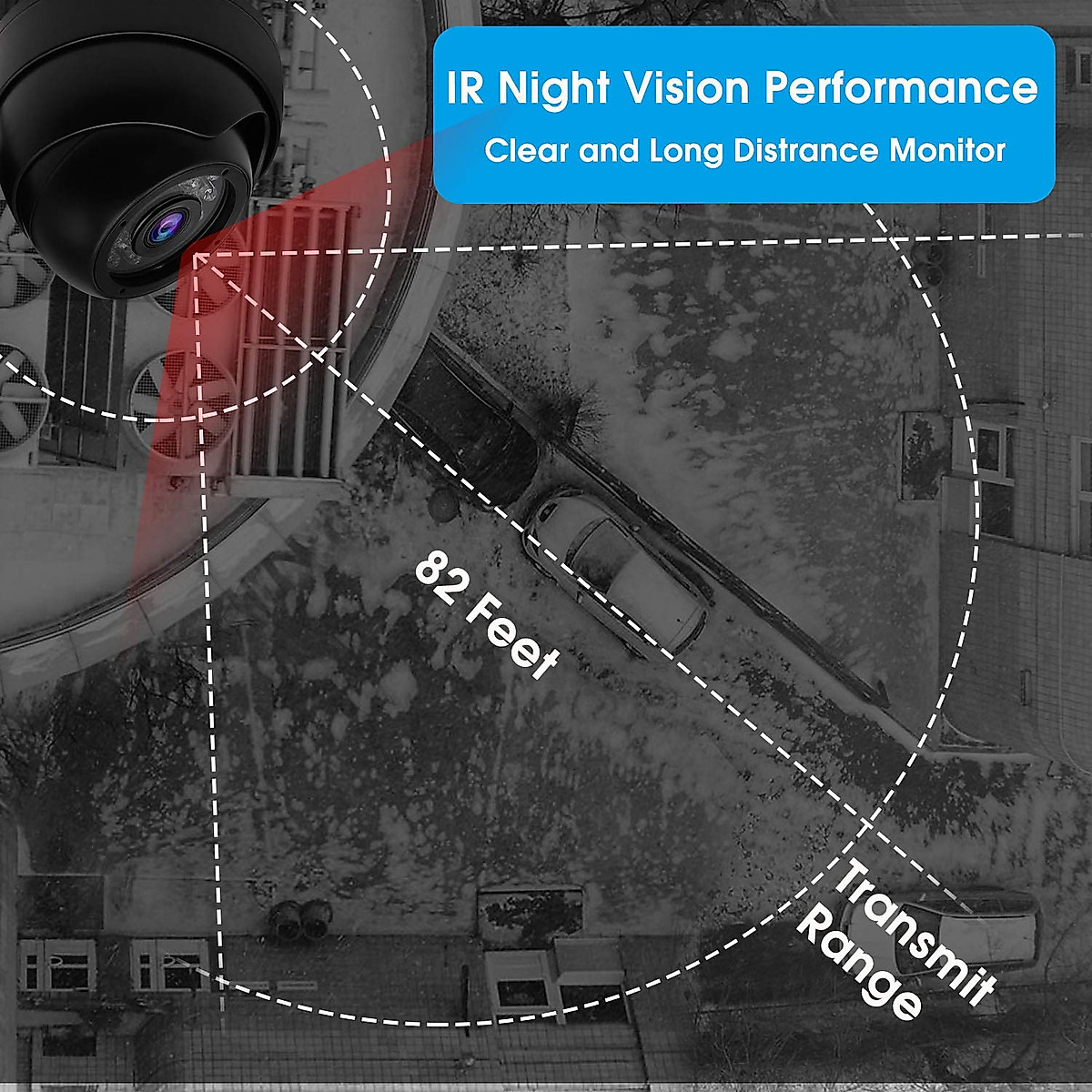 SVPRO Outdoor USB Camera 1080P Full HD Waterproof Night Vision Camera with Infrared LEDs,USB Security Camera for Home Surveillance System 30/60/120fps OV2710 Dome Camera with IR-Cut&Metal Housing