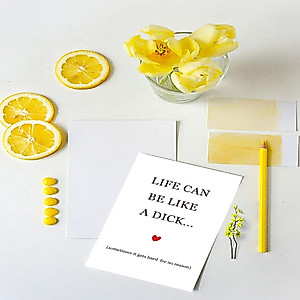 Comting Cheeky Encouragement Card, Sarcastic Thinking of You Card, Funny Sympathy Card for Friend, Life Suck, Divorce, Sad, Have A Hard Time