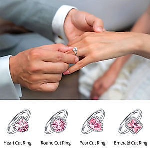 ChicSilver Green Emerald Ring May Birth Stone Ring for Women Pear Shaped Engagement Ring for Women