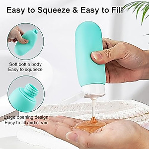 Cosywell Travel Size Bottles for Toiletries 5 Pack 3.4oz Travel Bottles TSA Approved Toiletry Bottles Leakproof Plastic Refillable Cosmetic Containers Shampoo Conditioner Travel Essentials