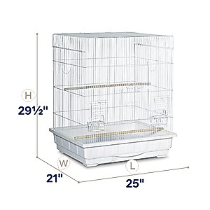 Prevue Pet Products Square Top Parakeet Cage, White