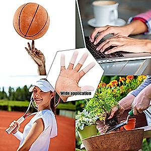 Frienda 30 Pieces Gel Finger Protector Finger Cots Silicone Finger Cover Cap Gel Finger Sleeves Finger Support for Finger Cracking, Finger Trigger (White, Apricot)