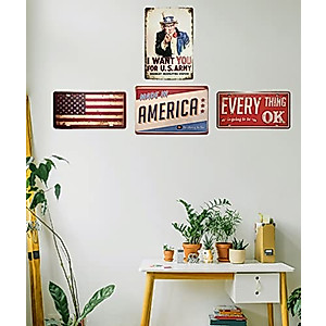 ERLOOD I Want You for U.S. Retro Vintage Decor Metal Tin Sign 12 X8 Inches