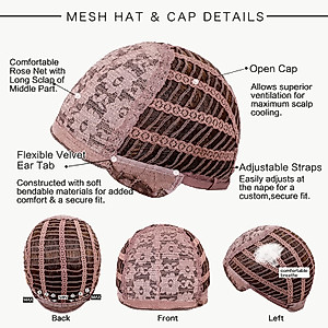 Alanhair Ombre Brown Wigs for Women,Shoulder-Length Layered Wigs with Bangs Heat Resistant Synthetic Fibre Wigs