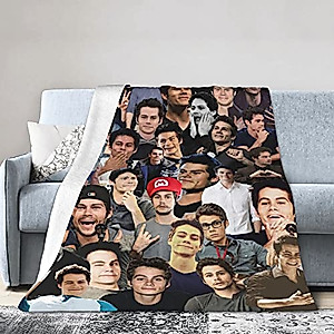 Dylan O'Brien Collage Blanket Fleece Ultra-Soft Micro Throw Soft Blankets for Couch Sofa Bed 50"X40"