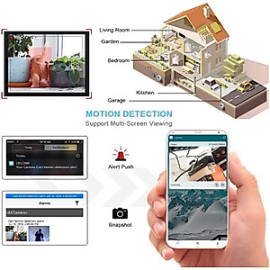 Mini Spy Camera Wireless WiFi Spy Camera Hidden Camera Small Camera Spy Cameras with Night Vision and Motion Detection Home Security Indoor/Outdoor Nanny Cam for pet