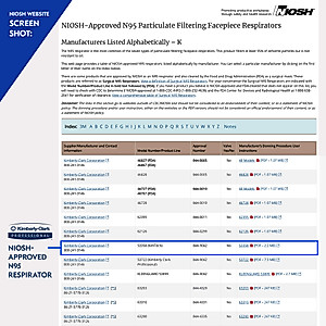 KIMTECH™ N95 Pouch Respirator (53358), NIOSH-Approved, Made in the USA, Regular Size, 50 Respirators/Bag