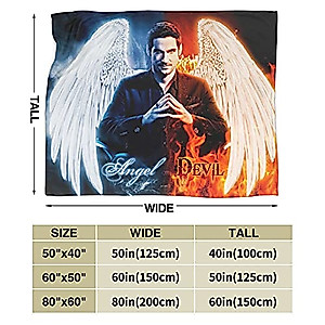Ultra-Soft Fleece Blanket Lucifer Flannel Throw Blankets for Couch & Bed 60"x50"