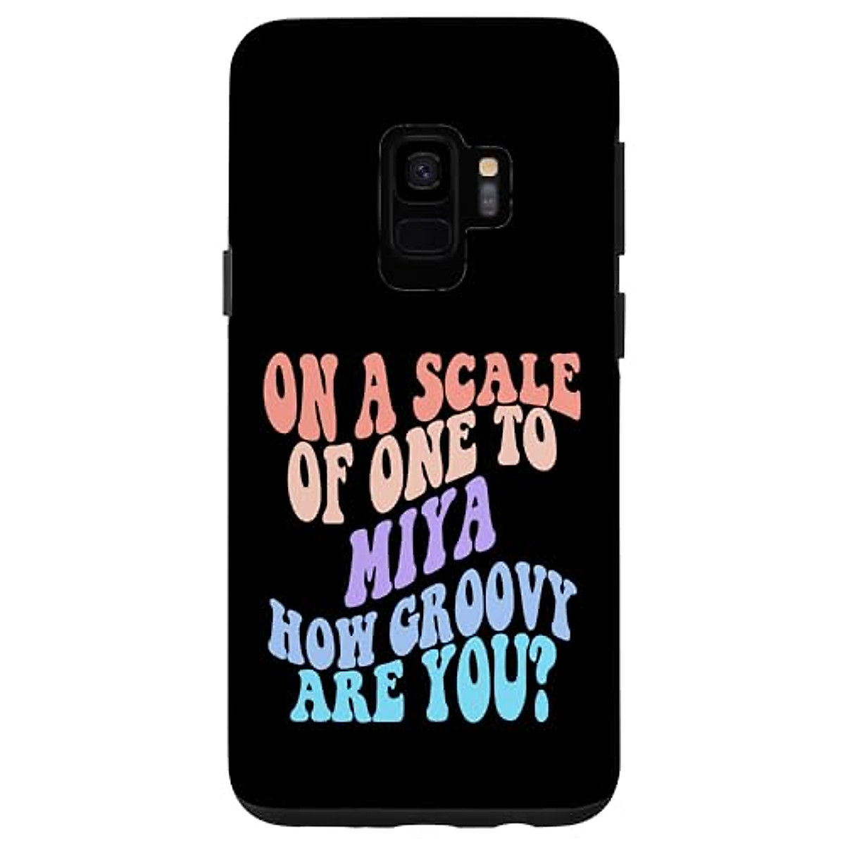 Galaxy S9 MIYA Cute Retro Girls Groovy MIYA Personalized Name Case