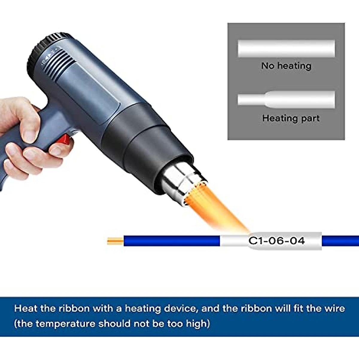 Cruxer 10 Pack Label Tape Compatible for Brother HSe-221 HSe221 HS-221 HS221 Heat Shrink Tube, Black on White for PT-E300 PT-E500 PT-P710BT P700 PT-P750WVP P900 Label Printer (0.34'' 8.8mm)