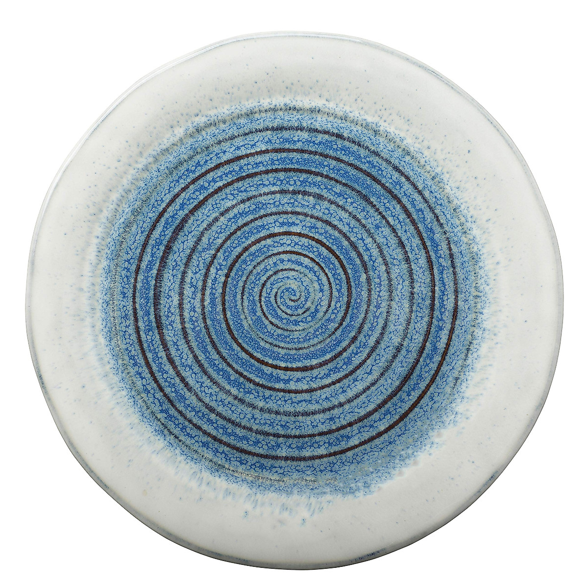 Sango Talia 16-Piece Stoneware Dinnerware Set with Round Plates, Bowls, and Mugs, Dusk Blue