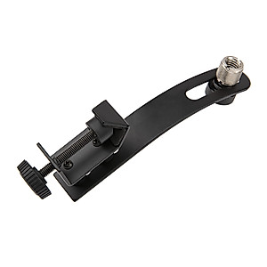 1Pcs Yootones Drum Microphone Shockproof Clip Rim Mount Holder Metal Universal Mic Set Clamp Adjustable (Black)