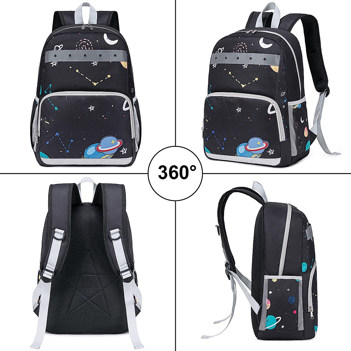 LOIDOU Kids Backpack Boys Elementary Kindergarten Preschool School Bag Bookbag 16 InchSpace Backpacks for Kids 4+