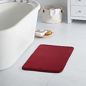 Sweet Home Collection Bathroom Rugs Memory Foam Bath or Shower Mat Slip Resistant Extra Absorbent Soft Fluffy Non Skid Rectangle