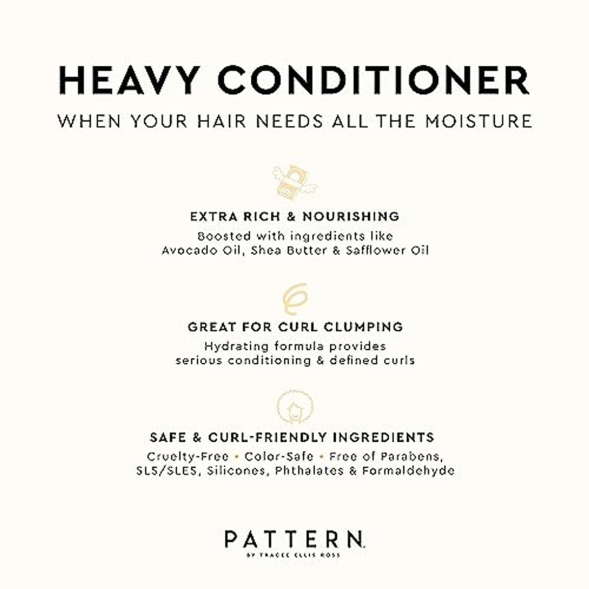 PATTERN Beauty by Tracee Ellis Ross Heavy Conditioner, 29 Fl Oz, Avocado Oil, Shea Butter & Safflower Oil, Rich Moisture for Curlies, Coilies and Tight-Textures, 3a-4c