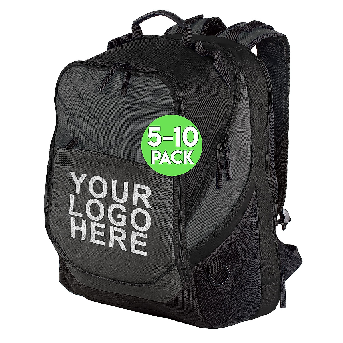 Personalized Custom Business Computer Backpack - Add Your Logo (17" Laptops) 5 or 10 Pack