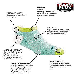 Darn Tough Women's No Show Tab Ultra-Lightweight Running Sock (Style 1052) - Black, Small
