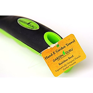 Garden Guru Super Strong Garden Trowel Hand Shovel - Stainless Steel - Rust Resistant - Ergonomic Grip - Perfect Tool for Gardening, Weeding, Transplanting and Digging in Garden Beds