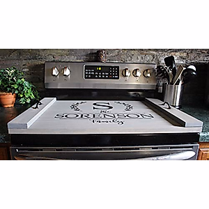 Stove top cover wood-noodle board-wood cooktop cover