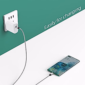 DteeDck USB C to Micro USB Cable 3.3ft, Micro USB to USB Type C Adapter Cable Braided Male to Male Adapter USB-C USBC to Micro USB Cord 1M for Charging Data Transmission