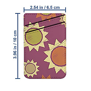 Diascia Pack of 2 - Cellphone Stick on Leather Cardholder ( Ethnic Boho Print Pattern Pattern ) ID Credit Card Pouch Wallet Pocket Sleeve