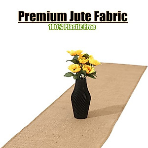 KENNUOCAT Burlap Table Runners for Rustic Charm - 2 Pack 30x275cm, Natural Jute Fabric Rolls for Weddings, Home Decor & Events - Elevate Your DIY Crafts- Perfect for Any Creative Project