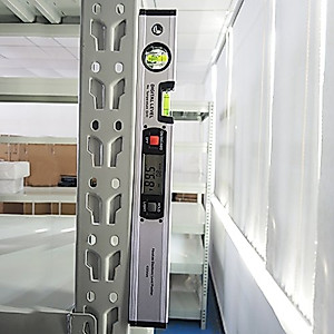 360° Digital Long Level Inclinometer Angle Finder Ruler Protractor 42cm with Magnets/Backlight/Vertical & Horizontal Spirit Bubble for Construction Carpenter Craftsman Renovation Home Professional