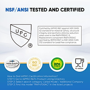 PUREPLUS ADQ747935 Replacement for LG LT1000P LT1000 Kenmore Elite 9980 LT1000PC, MDJ64844601 ADQ74793501, LMXS28626S, LFXS26973S, LT120F Refrigerator Water and Air Filter,3Pack, Model: RWF4700AC