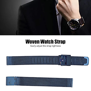 Mesh Stainless Steel Watchband, Flexible Soft Watch Strap Replacement Accessory Portable for Men Women for Home(22MM)