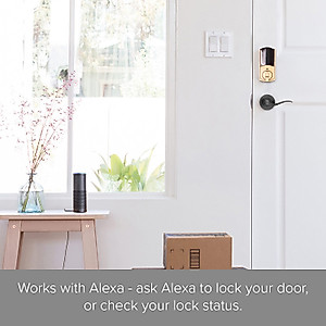 Kwikset Convert Smart Lock Conversion Kit (Amazon Key Edition – Amazon Cloud Cam Required), Compatible with Alexa in Satin Nickel