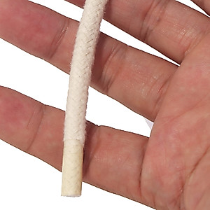 KEILEOHO 1/4 Inch Natural Cotton Rope, 328 FT Length White Clothesline Cord Craft Knitting Thread String Wall Hanging Rope for Garden Plant DIY Decoration Clothes Hanger with 4 Snap Hooks