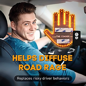 The Finger - Finger Light for Car Window, Finger Car Light, Light Up Finger for Car, Flick Hand Light Car Assesoriess for Men, Cool Car Accessories and Truck Accessories for Men