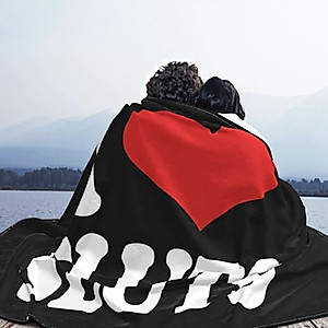 I Love Sluts Throw Blanket Soft Cozy Flannel Blanket, for Couch Bed RV 60"x50"