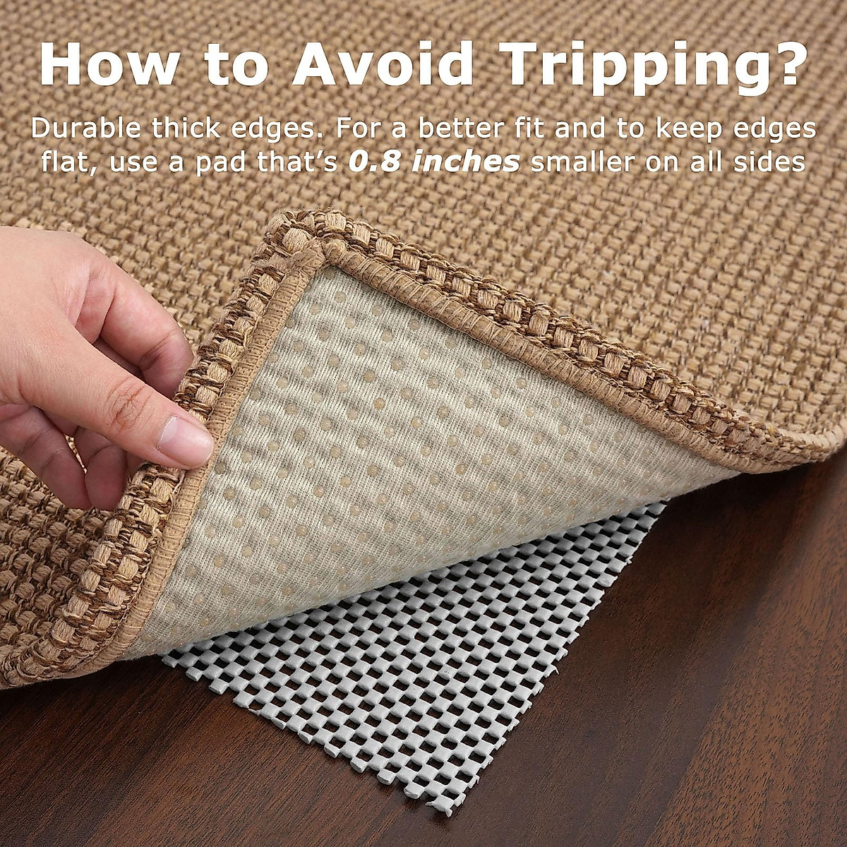 KOZYFLY Boho Runners for Hallways 2x6 ft Washable Hall Carpet Runner Rubber Backed Kitchen Rug Non Slip Woven Cotton Entryway Runner Rugs Floor Runners for Indoor Hallway Bedroom, Tan/Orange/Brown