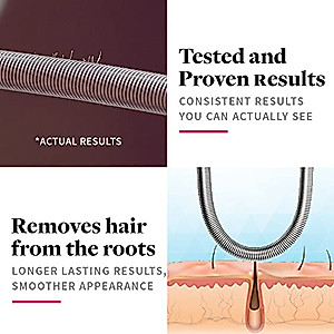 R.E.M Spring Facial Hair Remover - The Original Hair Removal Spring [Design Patent]. Removes Hair from Upper Lip, Chin, Cheeks and Neck. 100% Stainless Steel