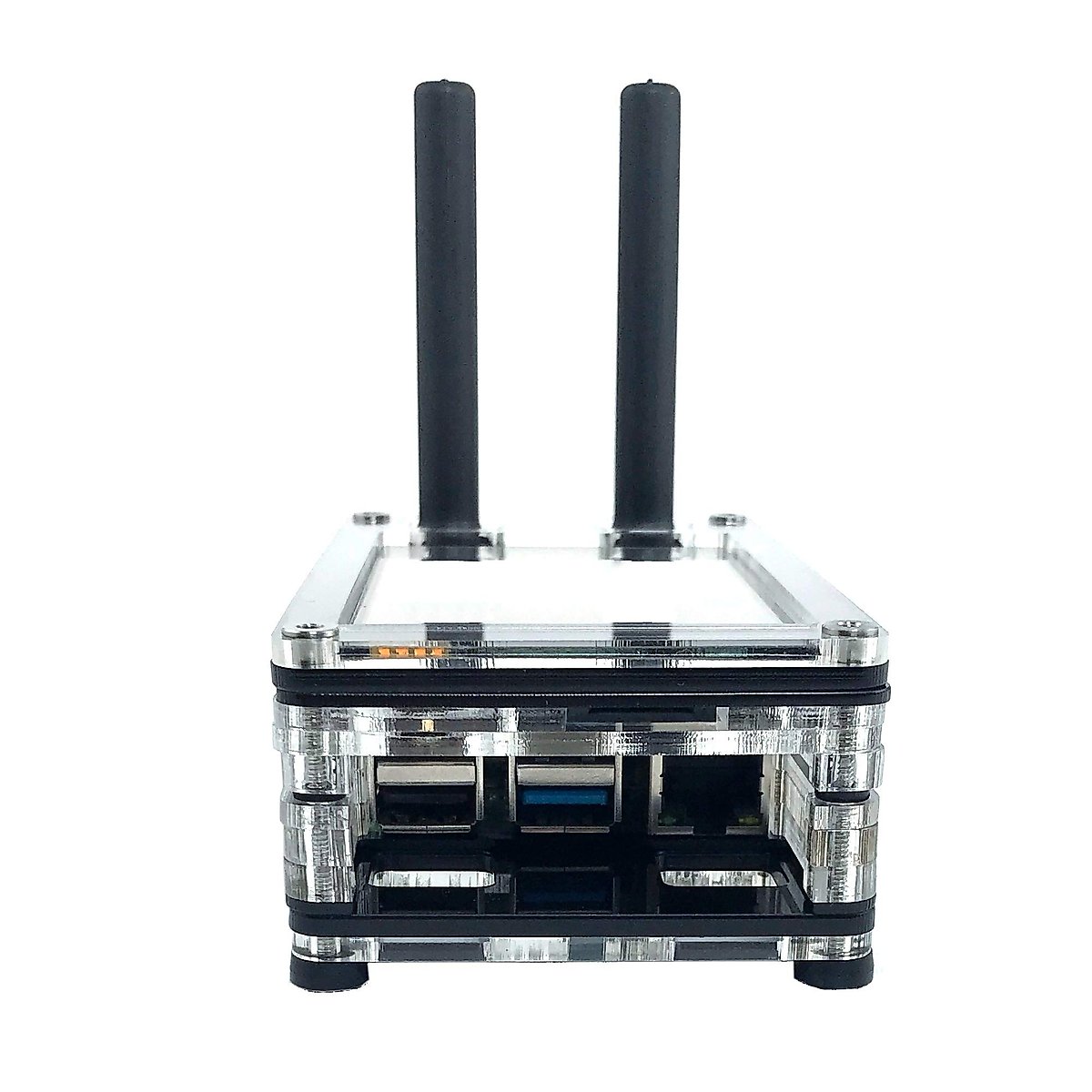 C4Labs DRPi-3.5NSX Nextion Screen Case – Raspberry Pi 3 B+, Duplex MMDVM v1.0, and Enhanced 3.5" Nextion Screen (Included) ~ Black Ice (Black)
