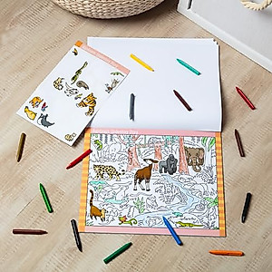 Melissa & Doug Seek and Find Sticker Pad, Animals (300+ Stickers, 14 Scenes to Color) - FSC Certified