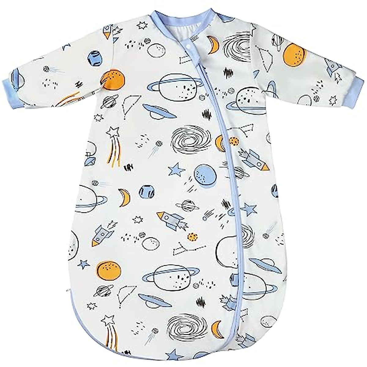 JoyKidom Unisex Baby Long Sleeve Sleep bag, Anti-Kick Wearable Blanket, Transitional Swaddle Sleep Sack, 0-18 Months, Side open, 2 Way Zipper (Pink)