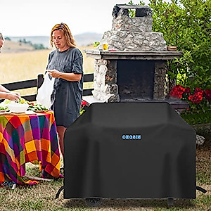 Cegsin 58 Inch Grill Cover, Heavy Duty Waterproof BBQ Grill Cover, UV and Fade Resistant Gas Grill Cover, 600D Outdoor Grill Cover Fits Grills of Weber Brinkman Char-Broil, Etc-Black