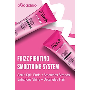O BOTICARIO Match Frizz Patrol Shampoo, 8x Less Frizzy Hair, Hydrating Anti Frizz Shampoo with Avocado, 8.4 Ounce Oil & Creatine
